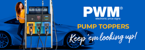 PWM’s New Price Pump Toppers Keep Your Price Signs Visible and Up to Date