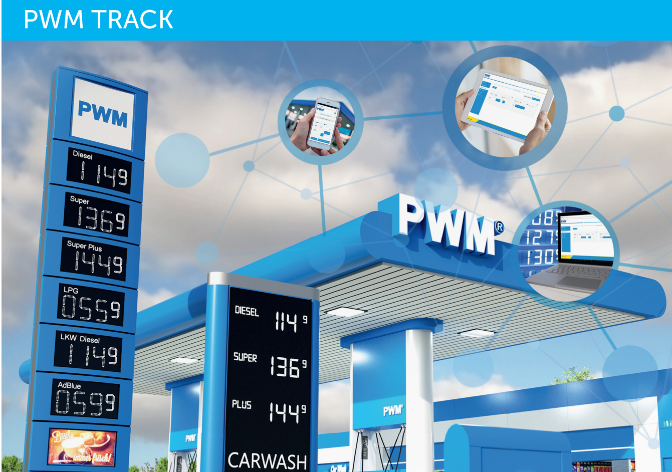 PWM’s Intelligent Price Signs Keep Gas Stations and C-Stores "on TRACK”
